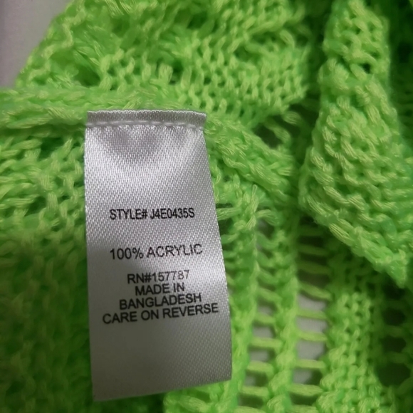 Jolie & Joy by FCT With Love | Tops | Jolie Joy Knit Crochet Neon Green ...